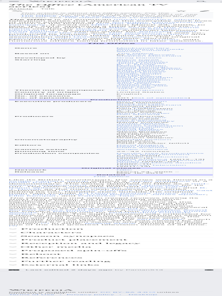 The Office (American TV Series) - Wikipedia | PDF | Sitcoms ...