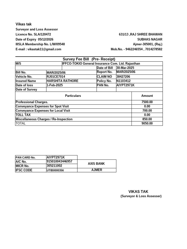 Fees Bill Final | PDF