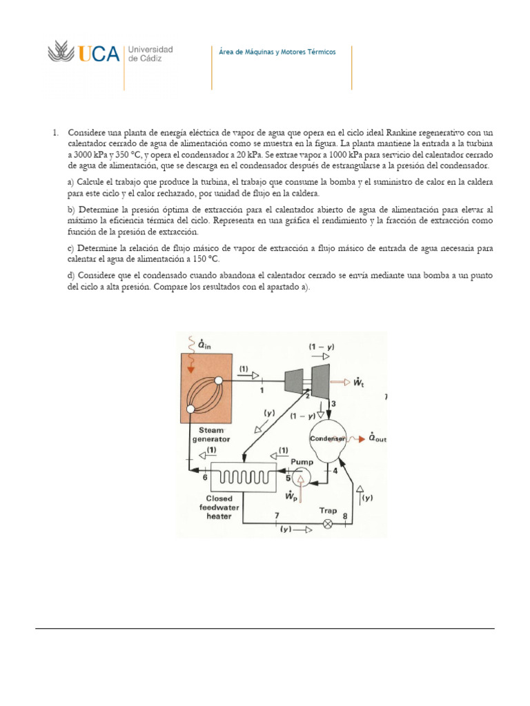 Análisis del Ciclo Rankine Regenerativo | PDF