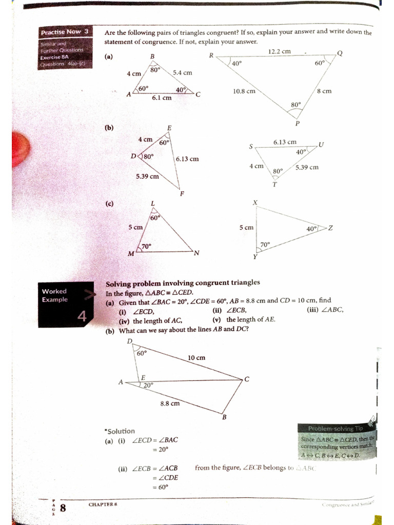 Practise Now 3 Congruence | PDF