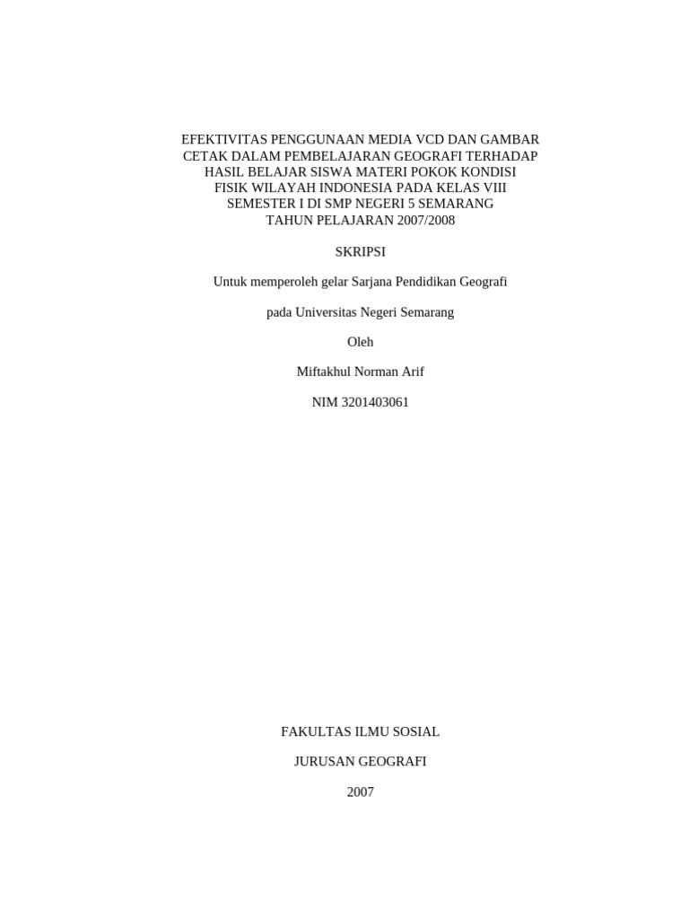1efektivitas Penggunaan Media VCD Dan Gambar | PDF