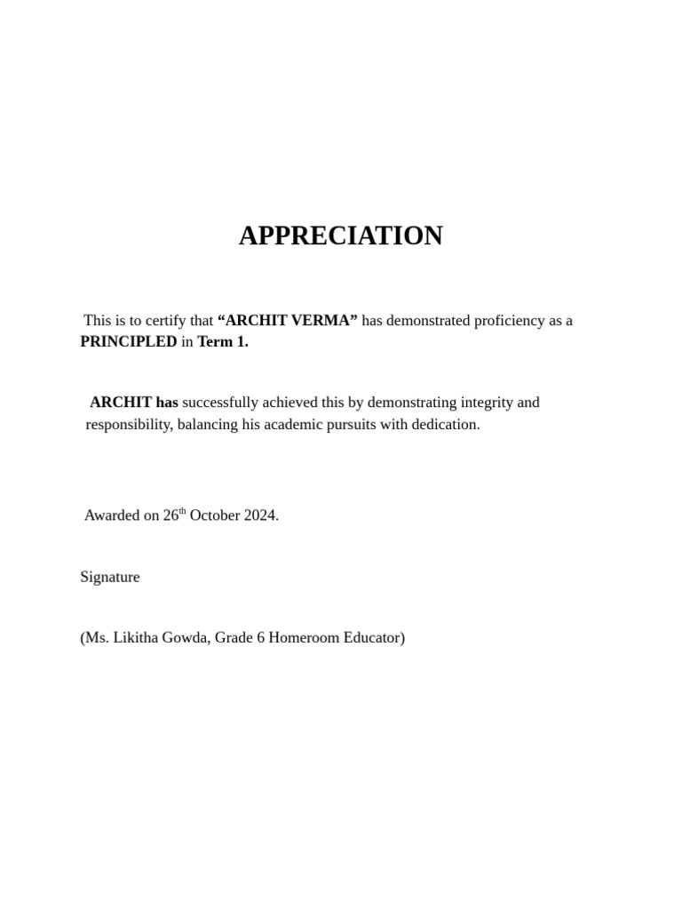 Archit Verma Learner Profile Certificate_ Term 111 | PDF