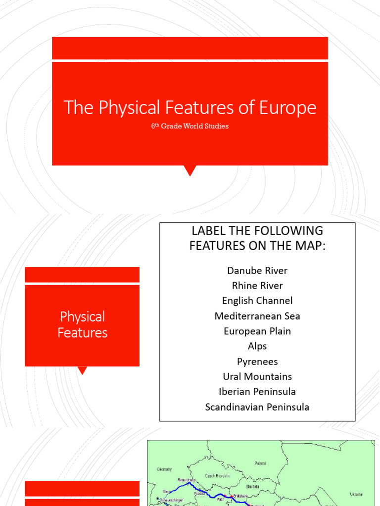 Physical Features of Europe for 6th Grade | PDF | Europe ...