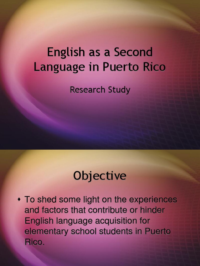 ESL in Puerto Rico - Research Study | PDF | English As A Second Or ...