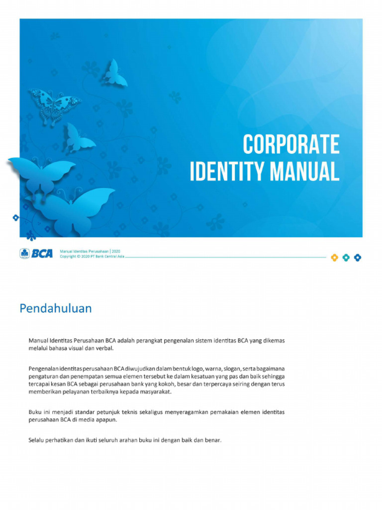 Corporate Identity Manual - CIM - BCA | PDF