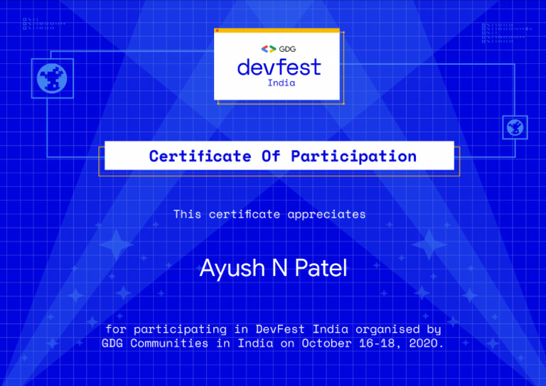 Ayush N Patel Devfest India | PDF