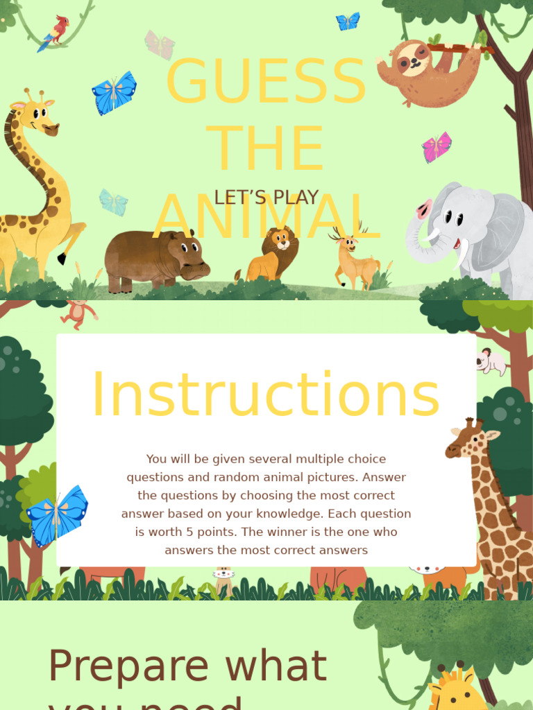 Guess The Animal | PDF