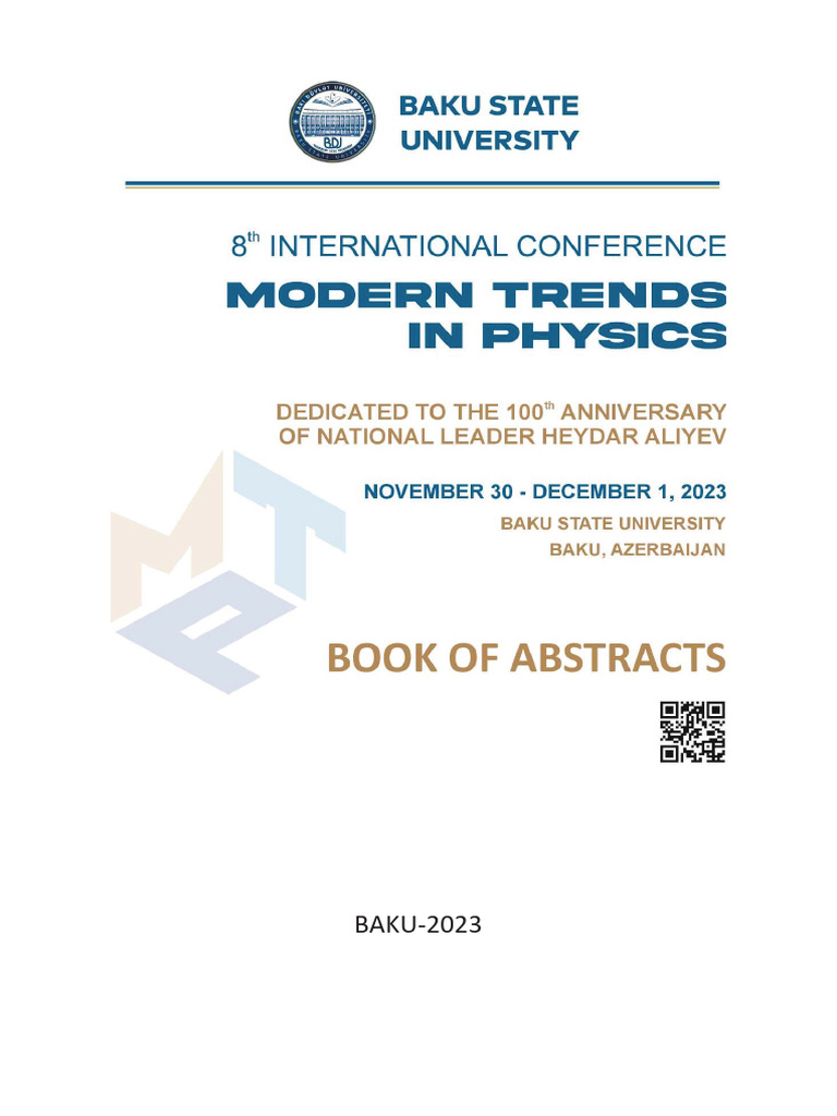 Abstract Book - MTP-2023 1 - Eldar M | PDF | Neutrino | Applied And Interdisciplinary Physics