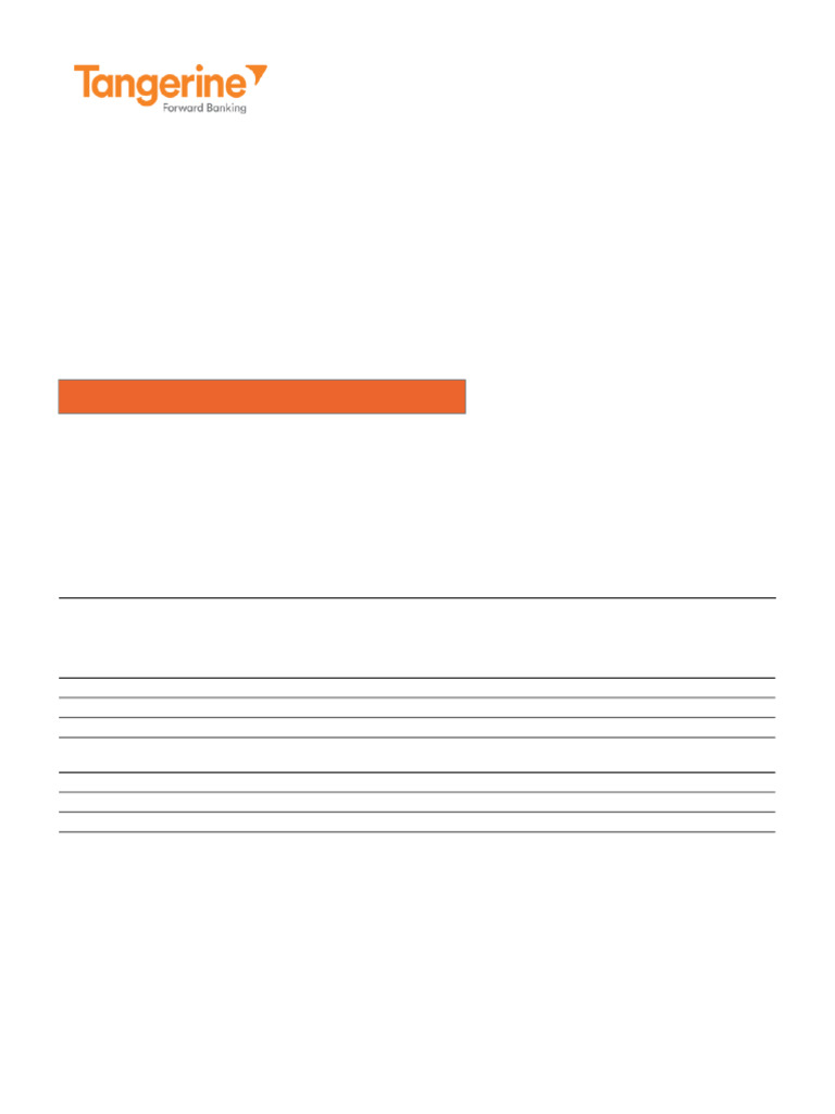 Tangerine-Bank Statement - Feb25 | PDF | Transaction Account ...