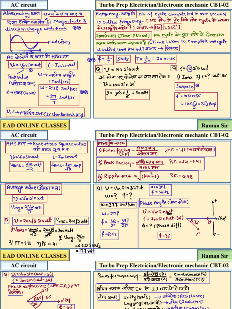 Session 01 AC Circuit PDF | PDF