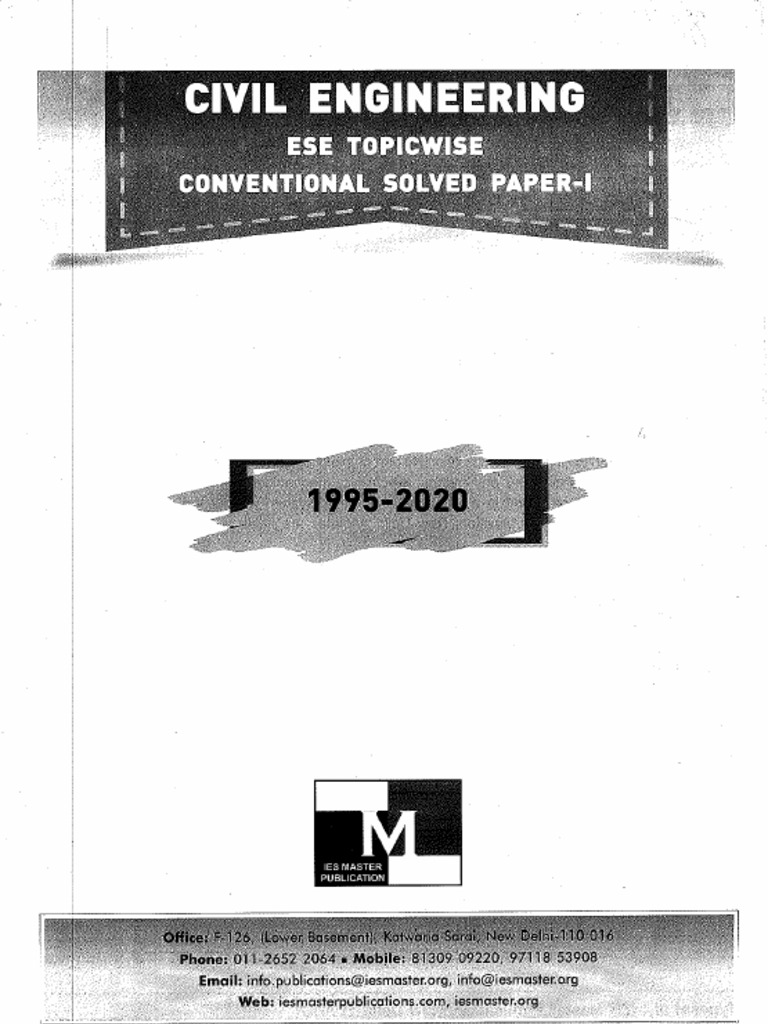 IES Master Editorial Board - ESE Mains - Civil Engineering - Volume 1 ...