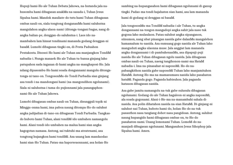 Doa Syafaat Hari Pentakosta | PDF