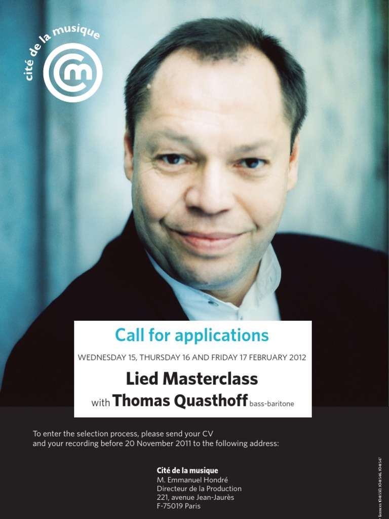 Lied Masterclass Application Details | PDF