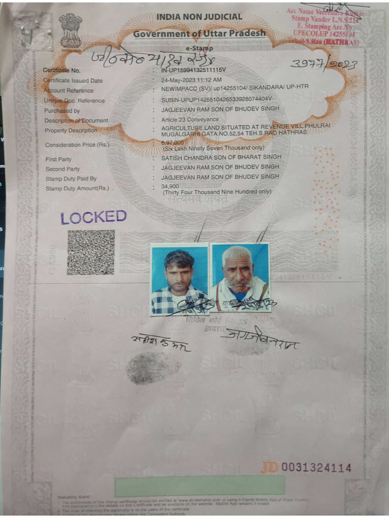 Khasra no.-52, 54. satish chandra | PDF