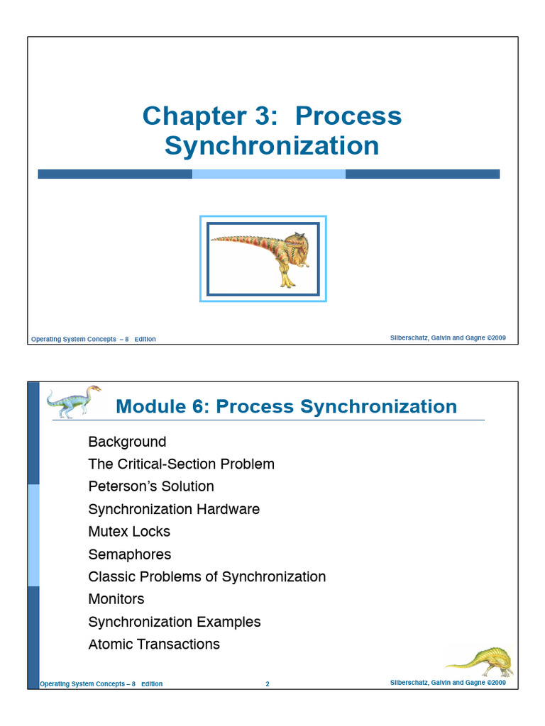 Ch3-Process Synchronization 2021 NHV.key | PDF | Software Engineering | Synchronization