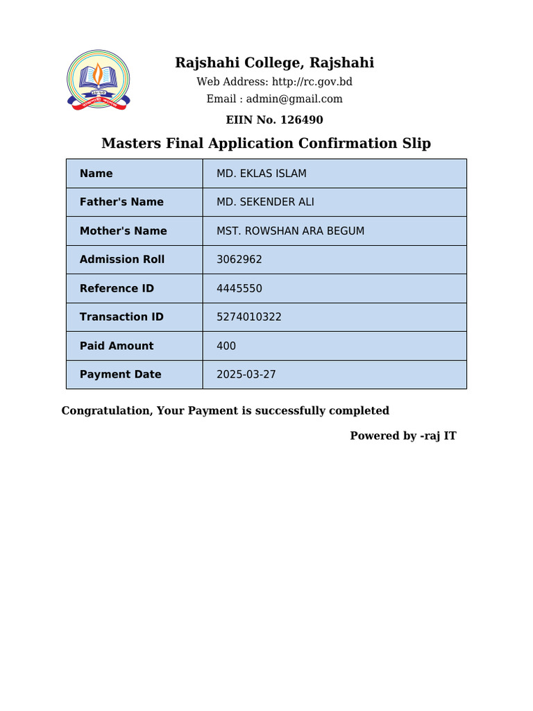 4445550_application_slip | PDF