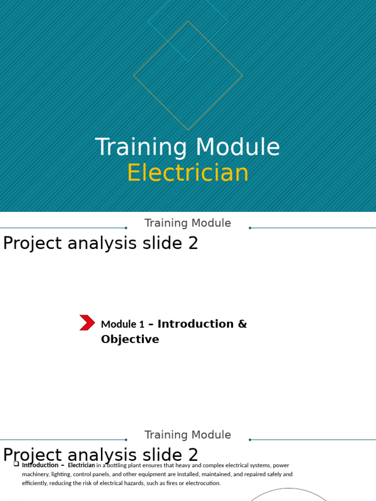 Training Module - Electrician | PDF | Electrician | Personal Protective ...