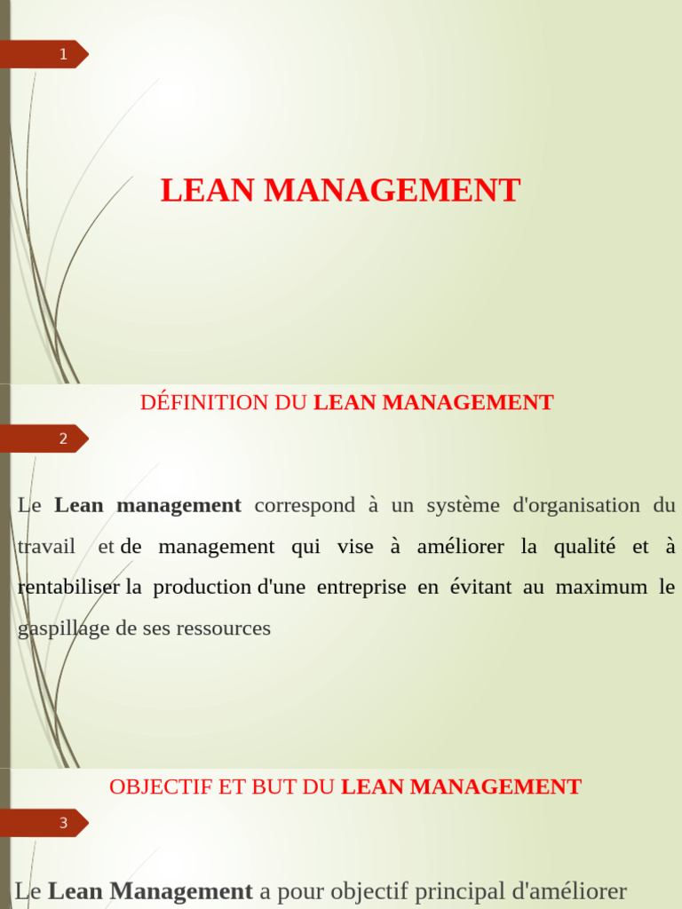 Lean Management : Définition et Avantages | PDF | Lean (production ...