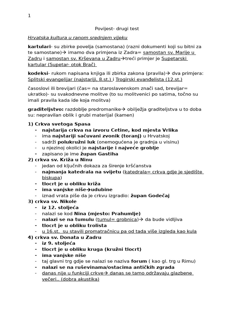 Povijest Drugi Test | PDF