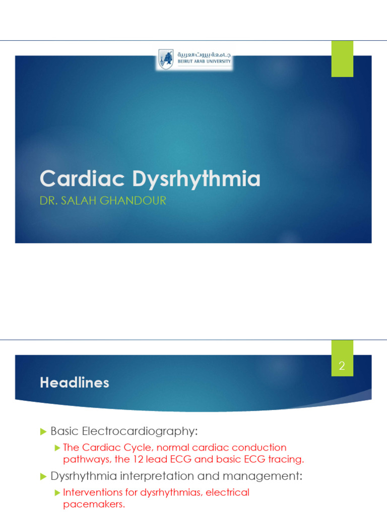 03 ECG - Cardiac Dysrhythmia - Hemodynamic Monitoring v2024 | PDF