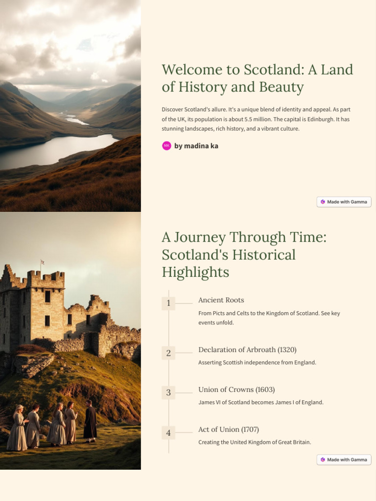 Welcome To Scotland A Land of History and Beauty | PDF | Scotland ...