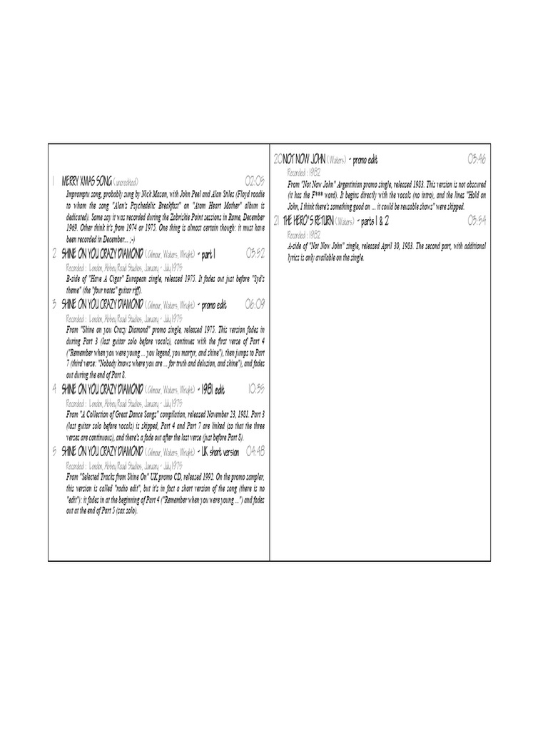 Volume3 | PDF | Song Structure | Sound Recording