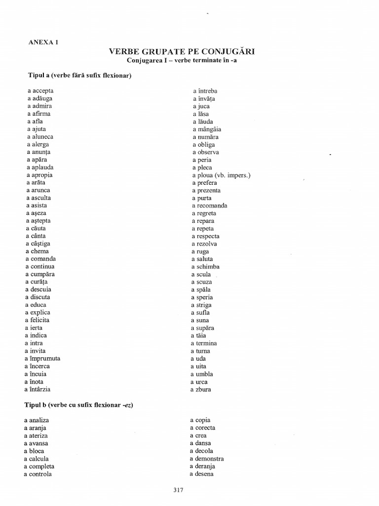 Sterpu - Lista Verbe | PDF