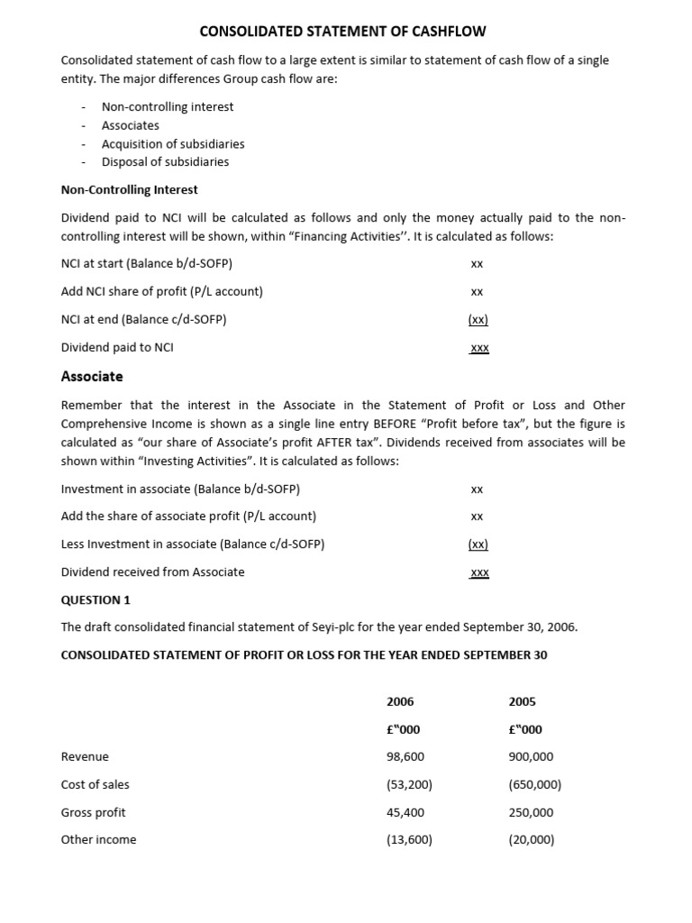 Ias 7-Group Cashflow-Note | PDF | Equity (Finance) | Goodwill (Accounting)