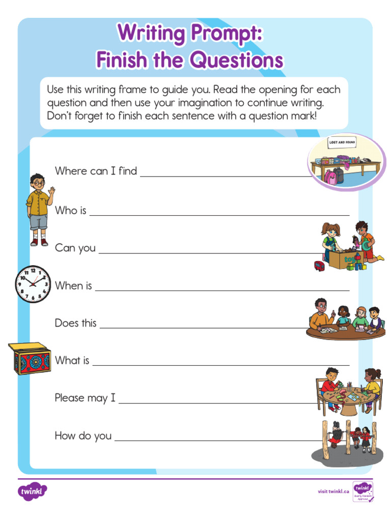 Ca en 1700555404 Writing Prompt Finish The Questions - Ver - 1 | PDF