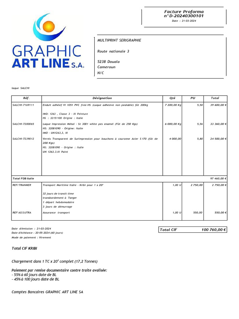 Facture Proforma Multiprint 2024 | PDF
