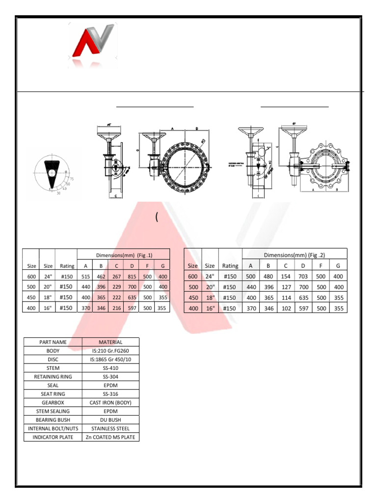 Advance Btrfly Catalouge | PDF | Valve | Gas Technologies