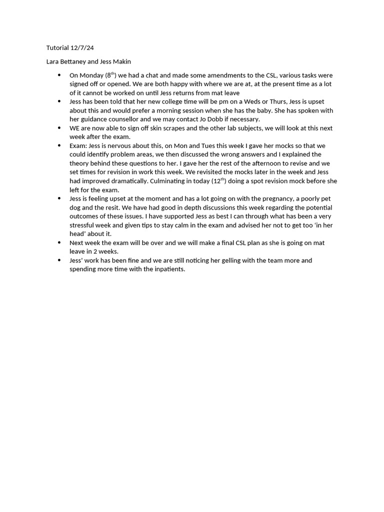Exam Preparation and Support for Jess | PDF