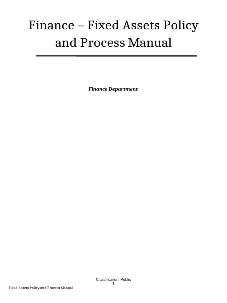 Company A - Fixed Assets PP Manual | PDF | Depreciation | Banks