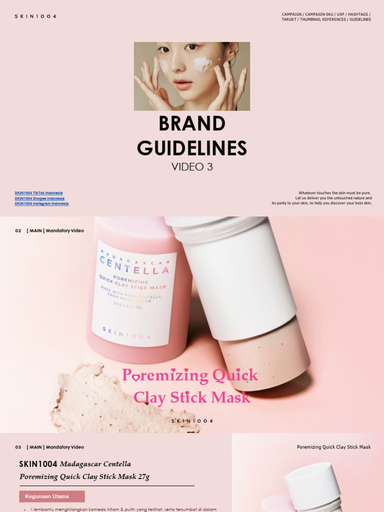 SKIN1004 - Video3 - Poremizing Clay Stick Mask | PDF
