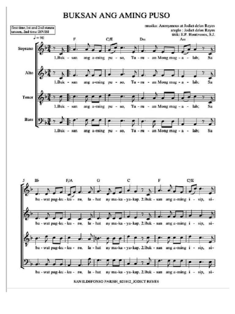 Buksan Ang Aming Puso (New) | PDF