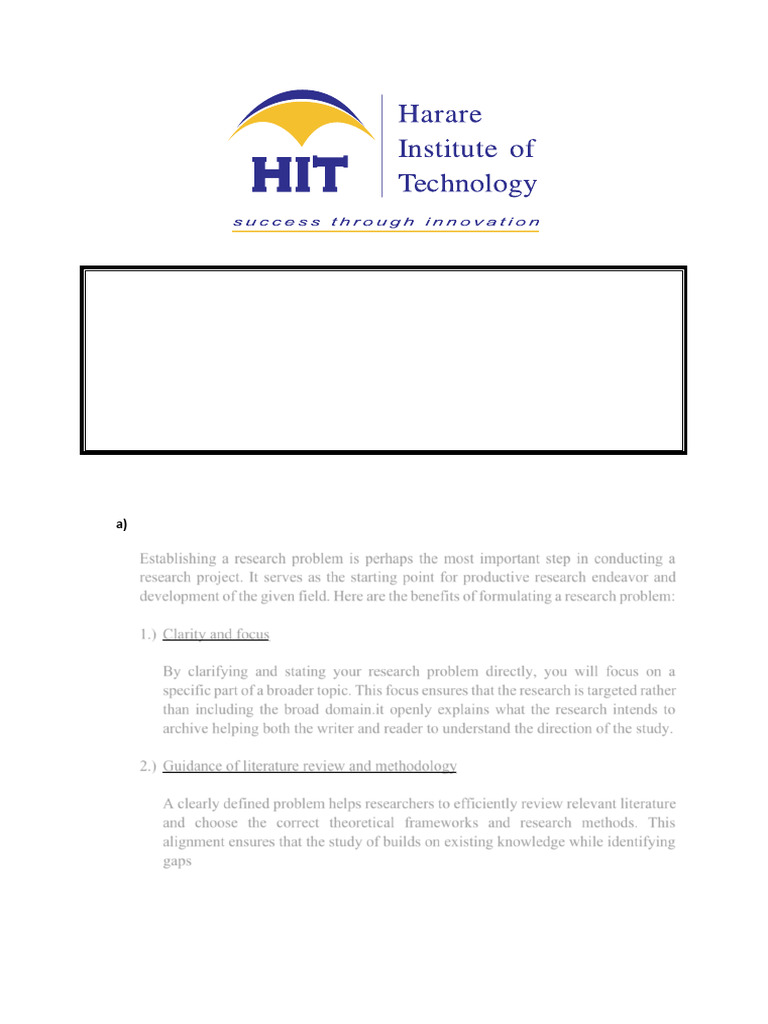 Obey Kuyangamara TEC Assignment 1 | PDF | Methodology | Cognition