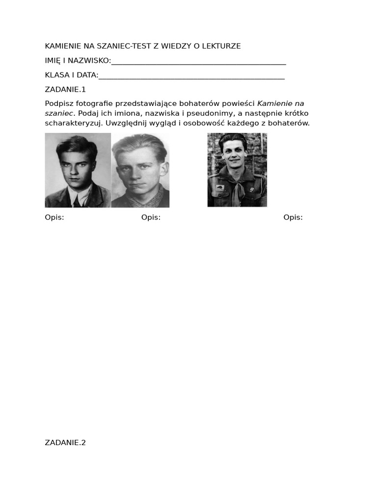 Kamienie Na Szaniec-Test | PDF
