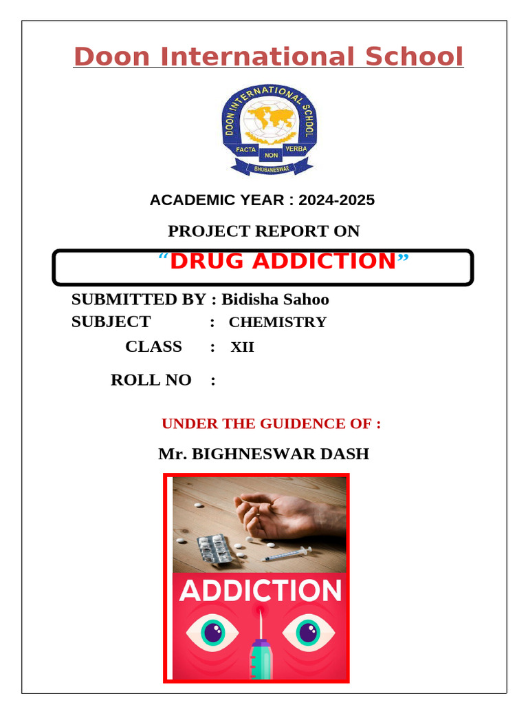 Drug-Addiction-Project 12th | PDF | Nicotine | Alcoholic Beverages