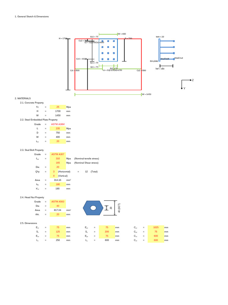 Embedded Plate - H - Type3x4 - VARIETY - 150626 | PDF | Structural ...