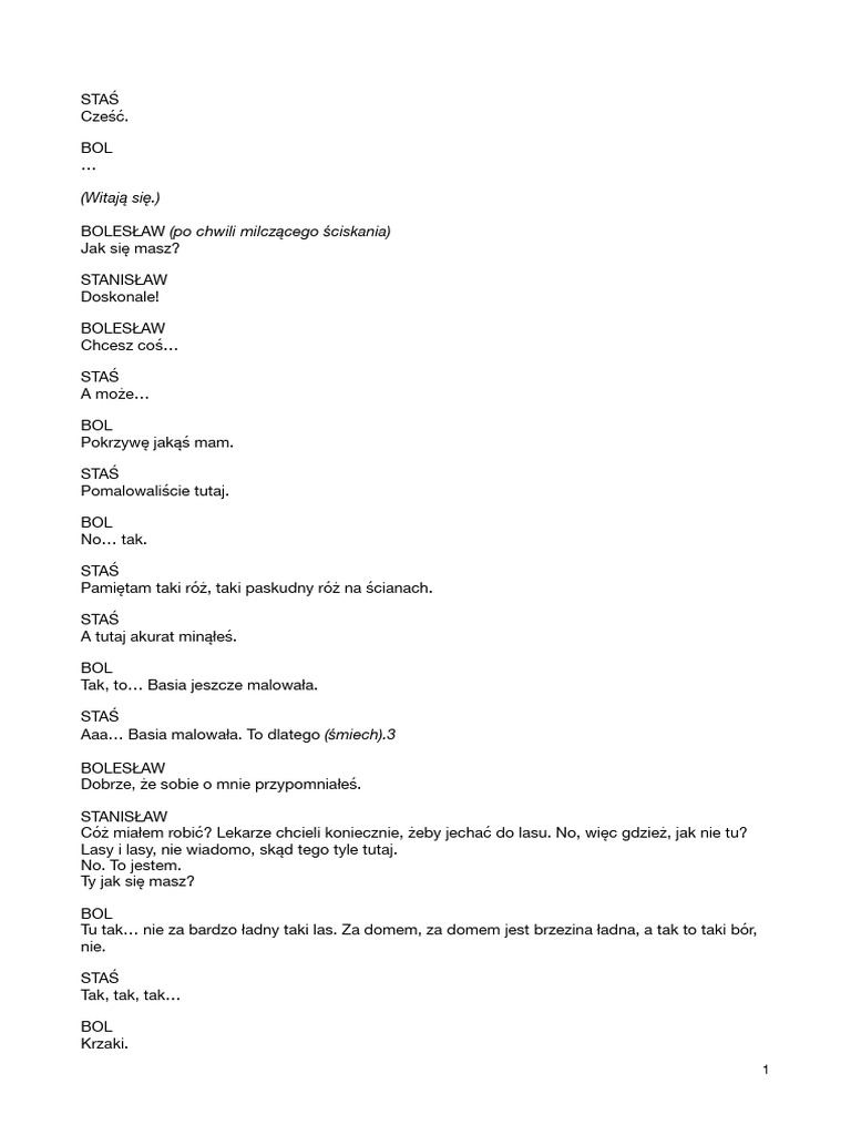 Scena Pierwsza BRZEZINA | PDF