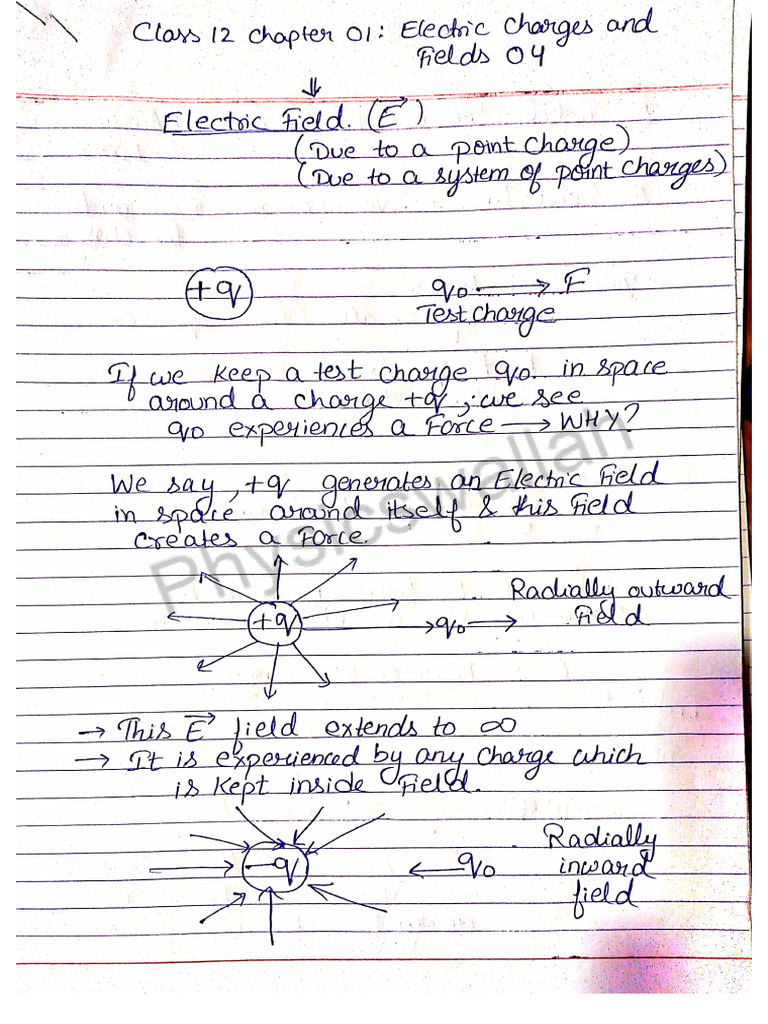 Class 12__ Chapter 1 __ Electric Charges and Fields (Lecture-04 ...