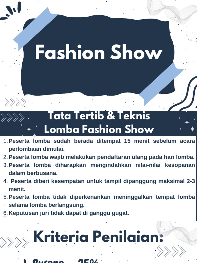 PPT KKF Lomba Fashion Show & Lomba Menggambar Mewarnai SD (1) | PDF