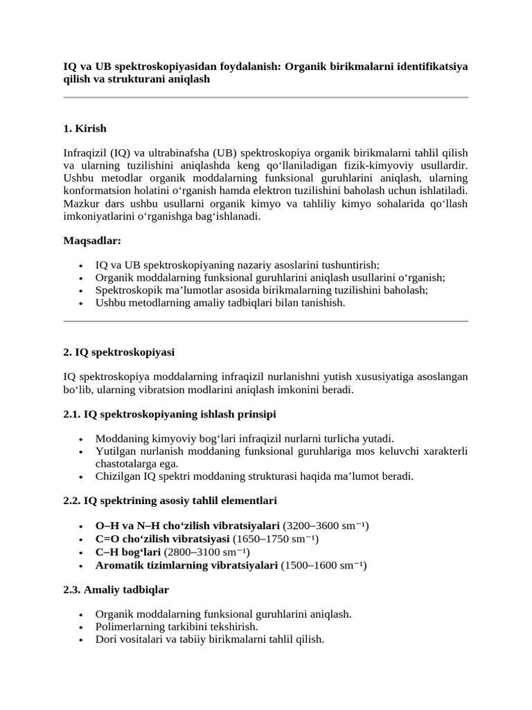 Ko'chma dars-4 | PDF