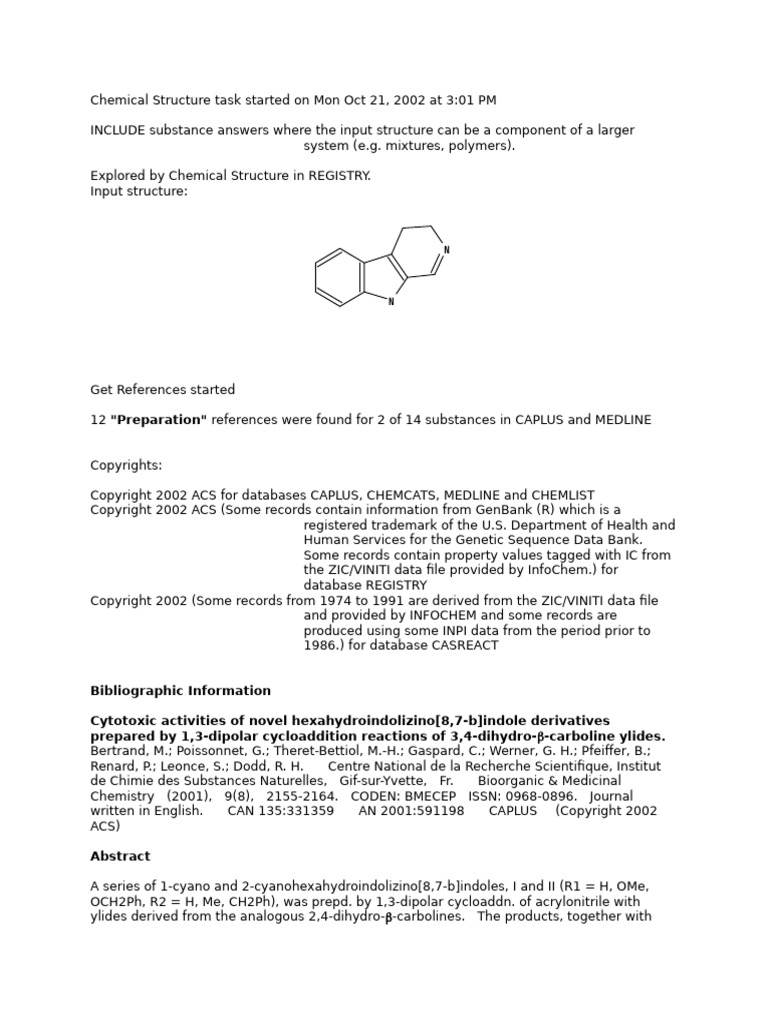 3,4-Dihidro-Beta-Karbolin (Synth) | PDF | Chemistry | Organic Chemistry