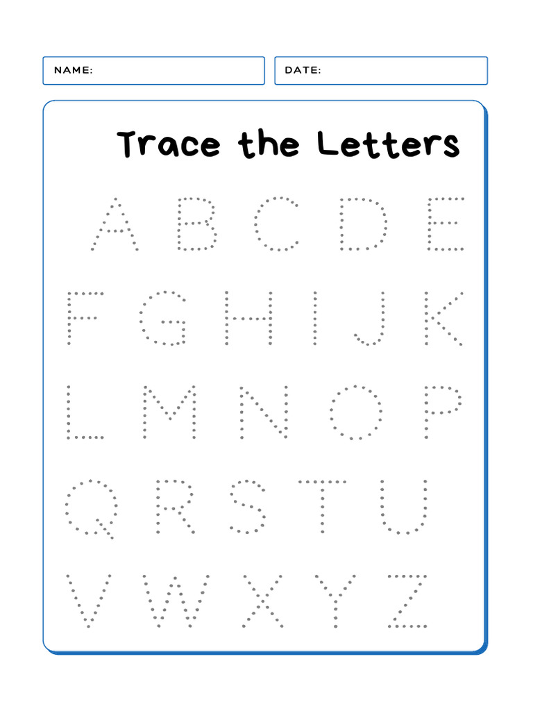 Uppercase Letter Tracing Worksheet | PDF