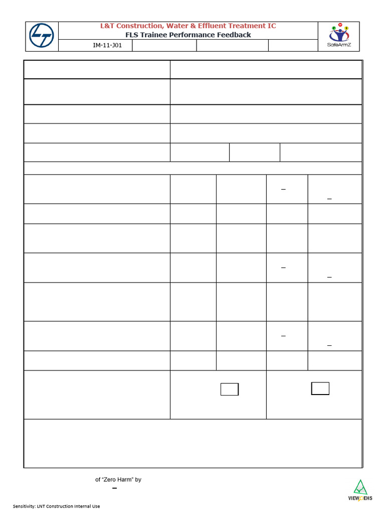 IM 11 J01 FLS Trainee Feedback Evaluation Form PDF | PDF