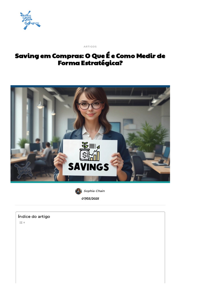 Como Maximizar o Saving No Setor de Compras - Blog Na Garage | PDF | Custo | Economia