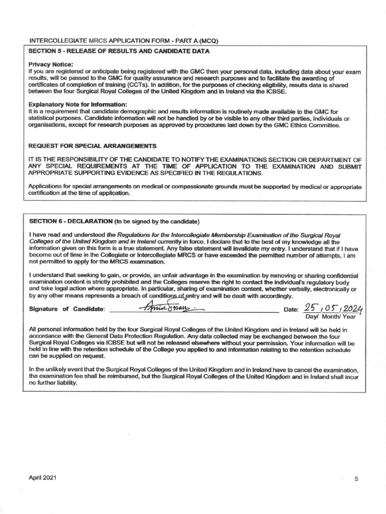 Signed Declaration Form - Compressed | PDF