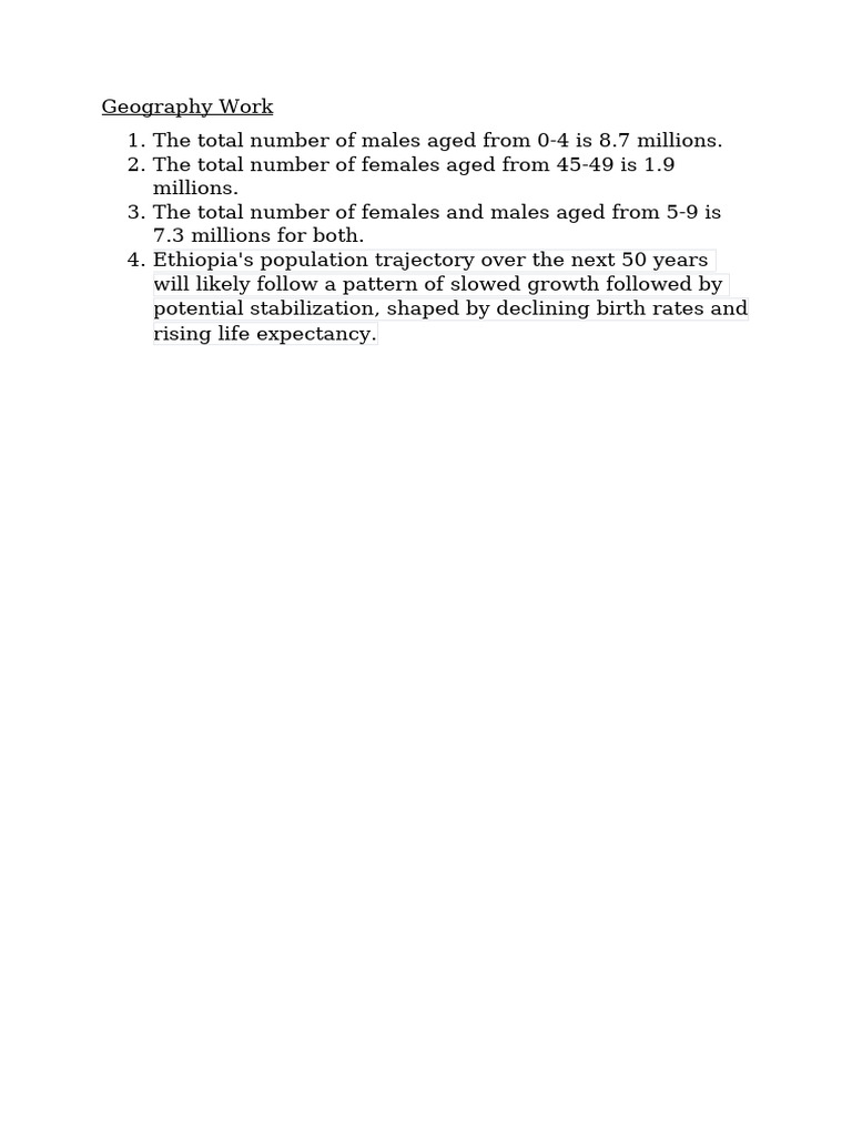 Geography Work Pdf