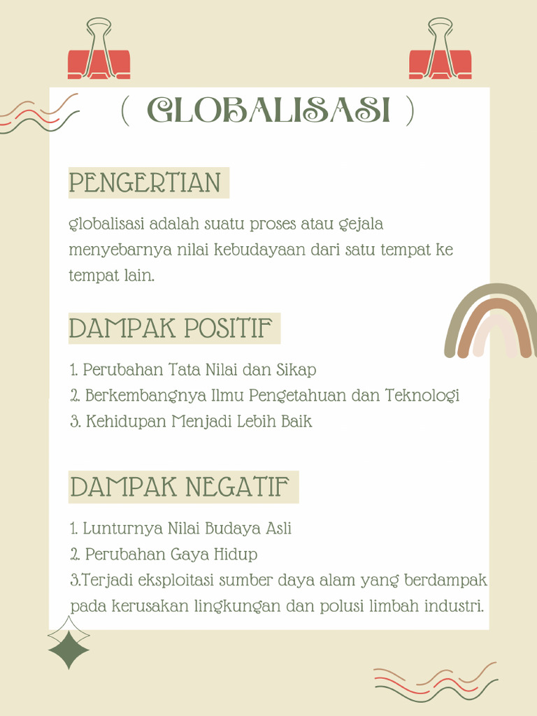 Hijau Dan Putih Sederhana Makalah Globalisasi Dokumen A4 - 20250407 - 174559 - 0000 | PDF